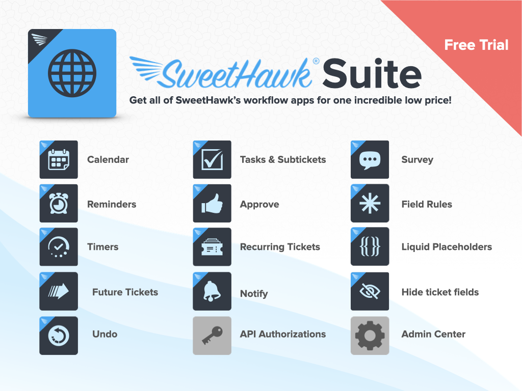SweetHawk Suite App Integration with Zendesk Support